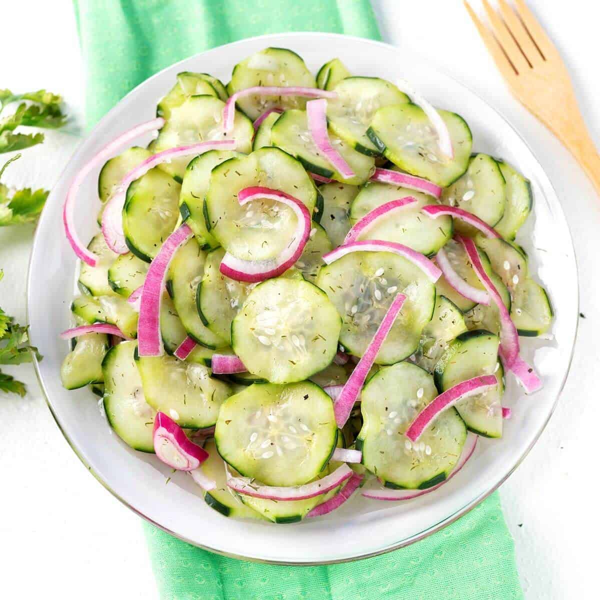 Classic Cucumber Salad - Retro Recipe Box