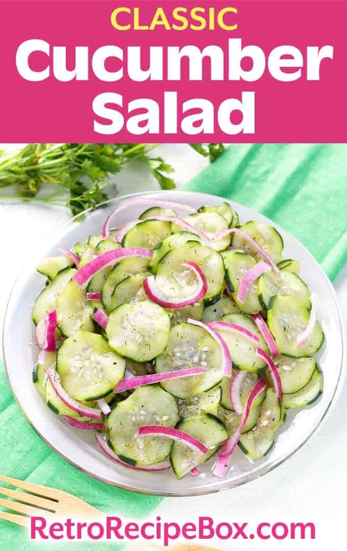 Classic Cucumber Salad - Retro Recipe Box