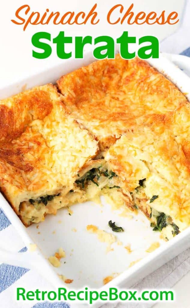 Spinach Cheese Strata - Retro Recipe Box
