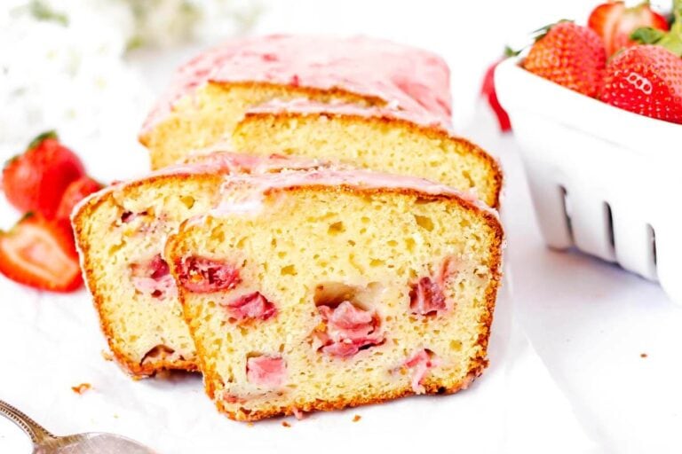 Strawberry Loaf Cake - Retro Recipe Box
