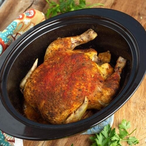 Slow Cooker Whole Chicken - Retro Recipe Box