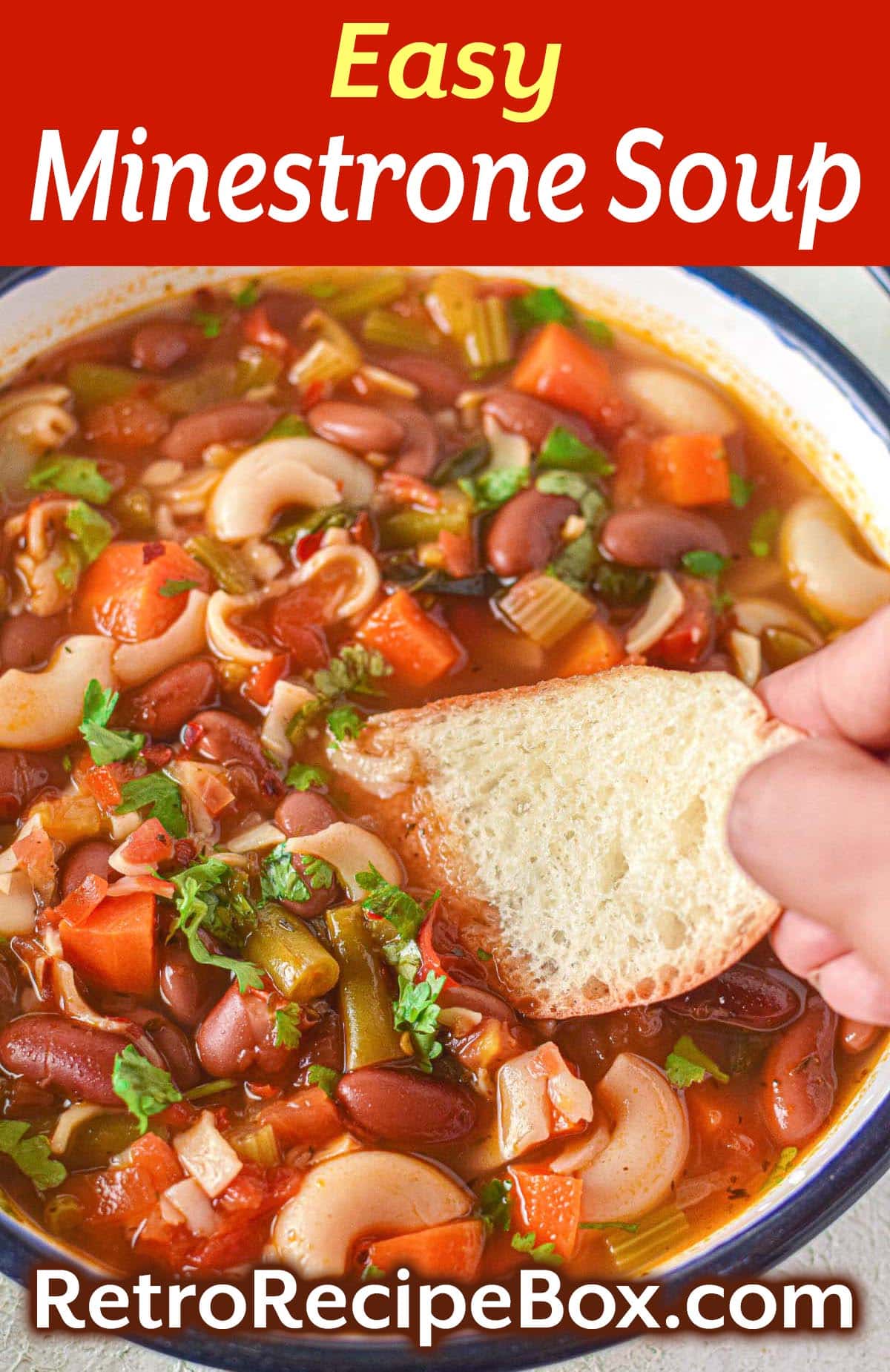 Easy Minestrone Soup - Retro Recipe Box