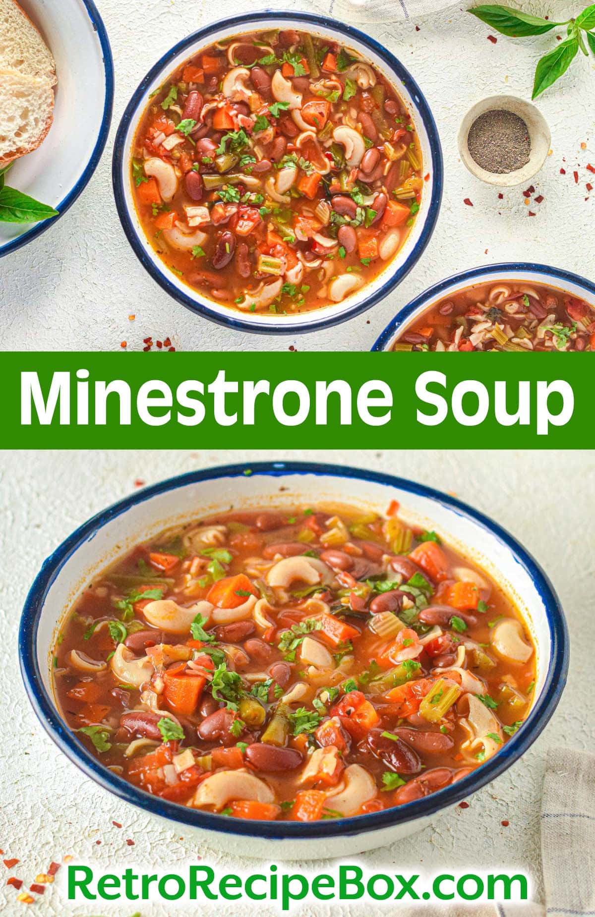 Easy Minestrone Soup - Retro Recipe Box