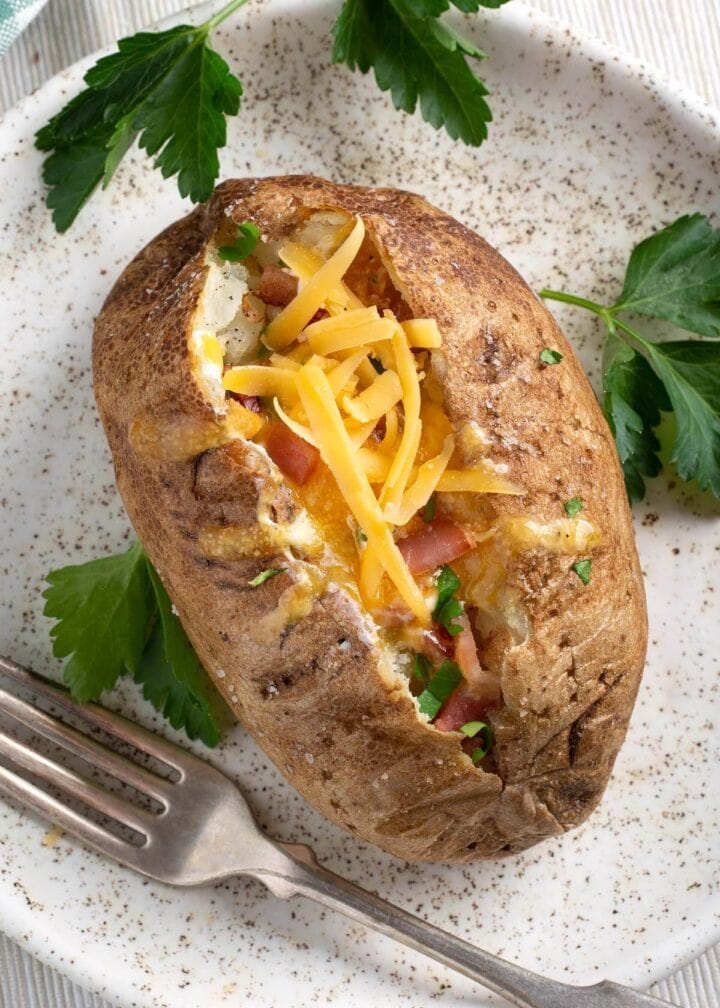 Air Fryer Baked Potatoes - Retro Recipe Box