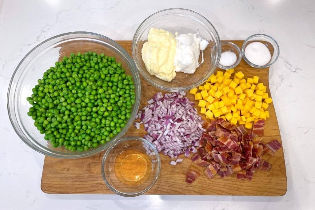Creamy Pea Salad - Retro Recipe Box