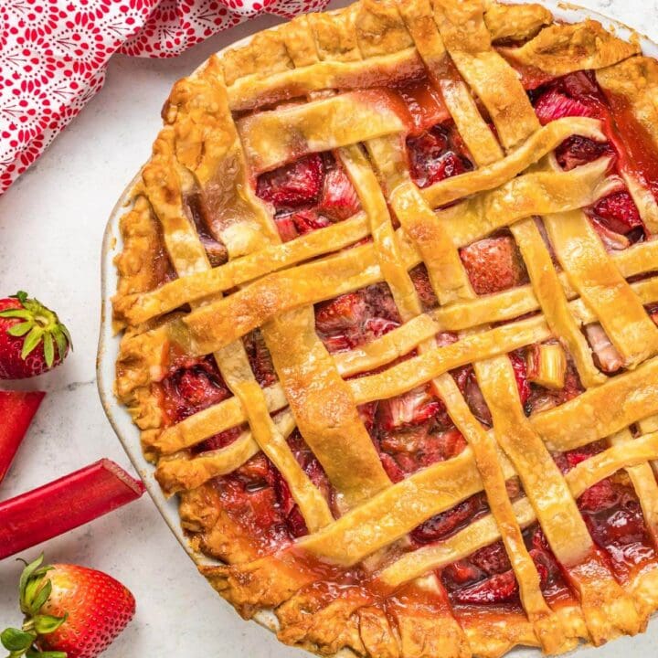 Easy Strawberry Rhubarb Pie - Retro Recipe Box