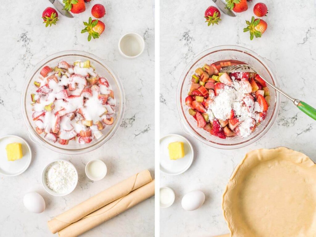 Easy Strawberry Rhubarb Pie - Retro Recipe Box